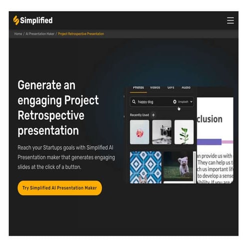 Project Retrospective Presentation Maker | PPT