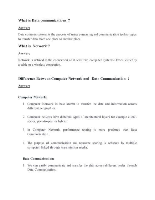Data communication assignment 1 | PDF