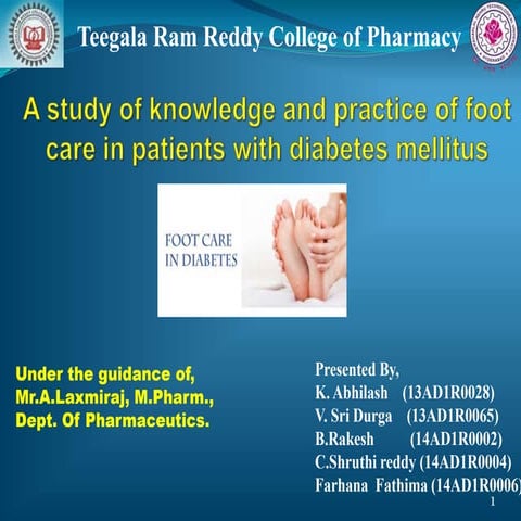A Study of Knowledge and Practice of Foot Care in Patients with ...