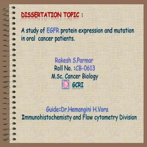 study of EGFR protein expression and mutation | PPT