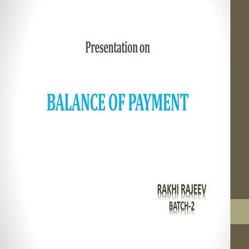 Balance of payments Presentation (complete) | PPTX
