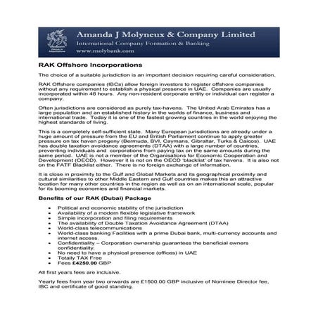 Rak Offshore Incorporationsx | PDF