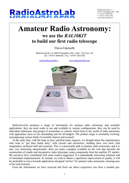 Radio Astronomy and radio telescopes | PDF