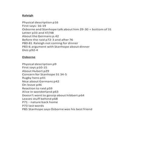 Raleigh and osborne page numbers for quotes | DOCX