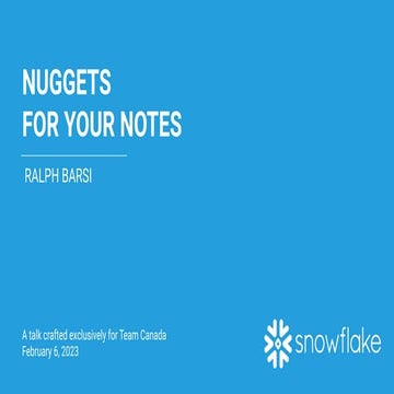 Nuggets for Your Notes | Ralph Barsi | PPT