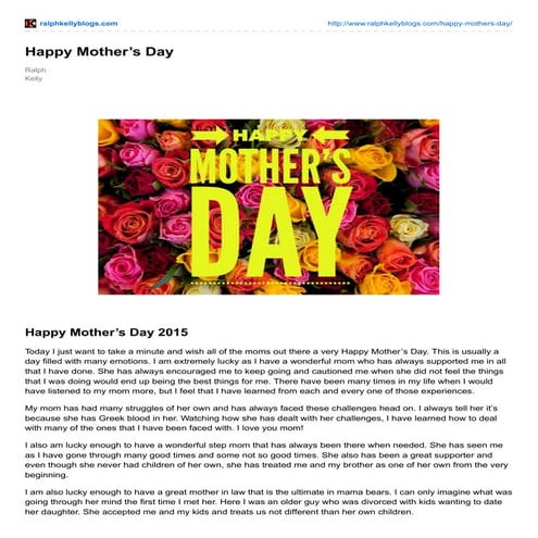 Happy mothers day | PDF