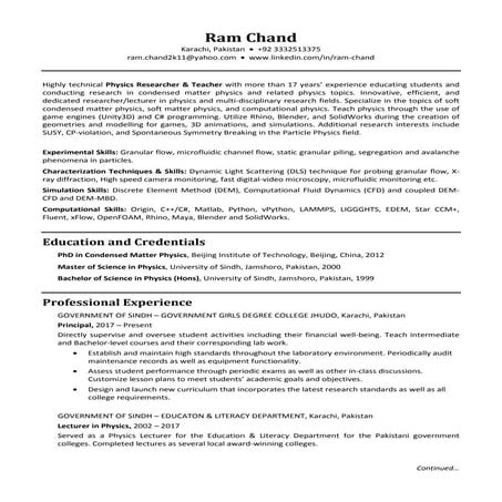 Ram chand-cv | PDF