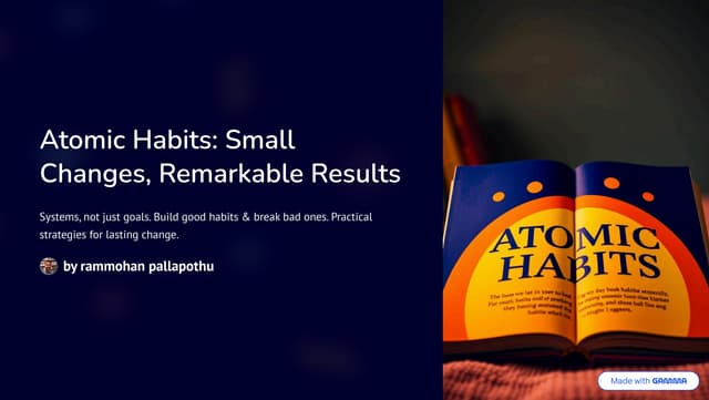BOOK REVIEW - ATOMIC HABITS presentation .pptx