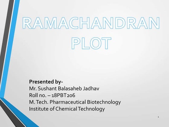 Ramachandran plot | PPTX | Chemistry | Science