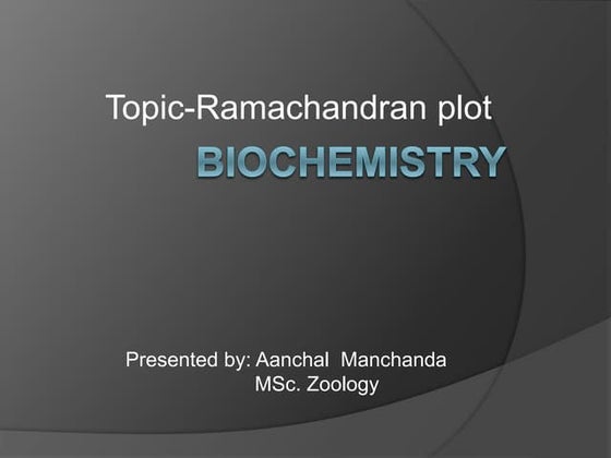 Ramachandran plot | PPTX | Chemistry | Science