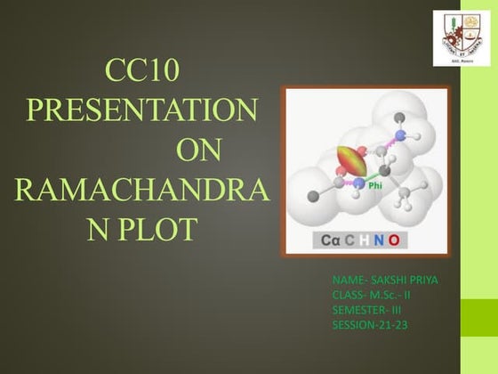 Ramachandran plot | PPTX | Chemistry | Science