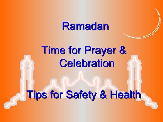 Ramadan Health & Safety Precautions | PPT