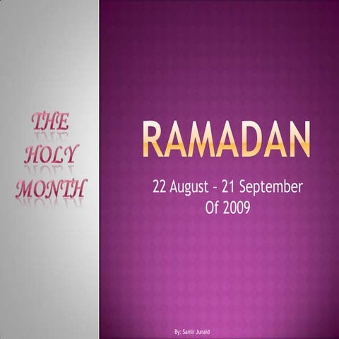 Ramadan | PPTX | Islam | Religion & Spirituality