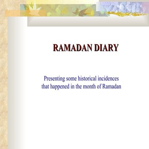 Ramadan 2016 corporate events | PDF