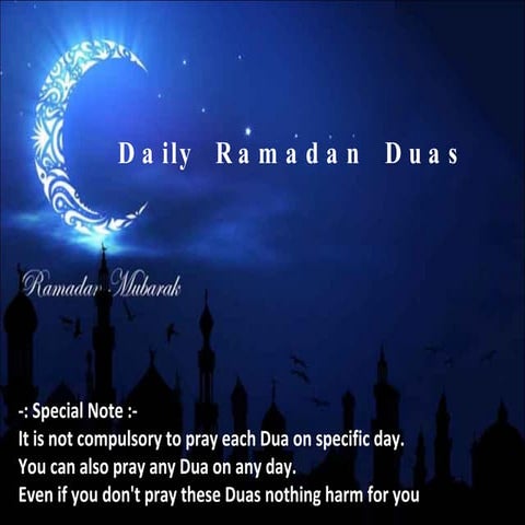 Daily ramadan dua – 1 to 30 | PDF