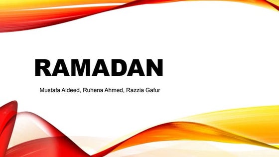 Ramadan awareness presentation | PPT