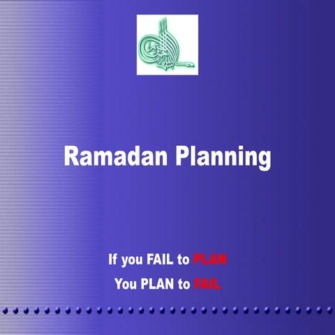 Ramadan plan | PPS | Islam | Religion & Spirituality