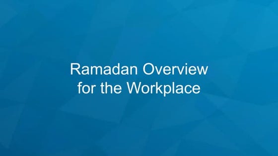 Ramadan awareness presentation | PPT