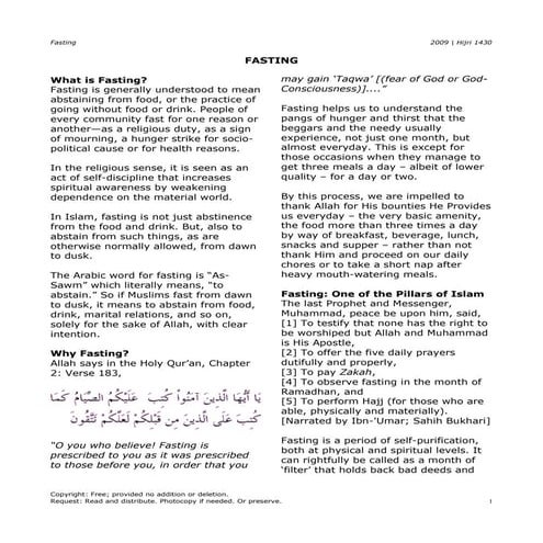 Fasting | PDF
