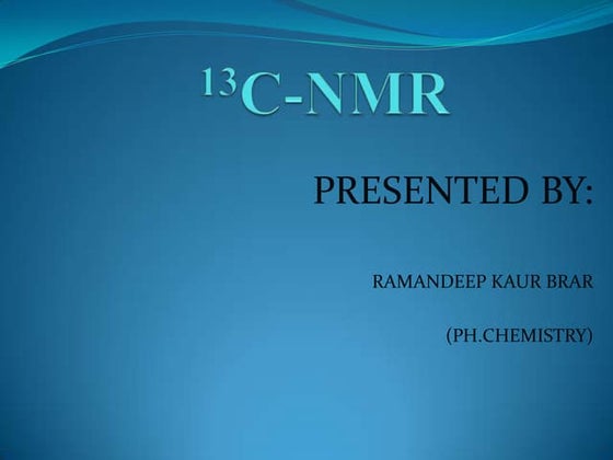 NMR spectroscopy | PPTX | Chemistry | Science