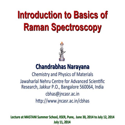 Raman spectroscopy for the college students | PPT