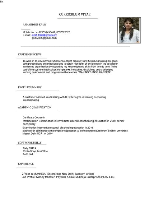 Chirag-resume | PDF | Business | Business and Finance
