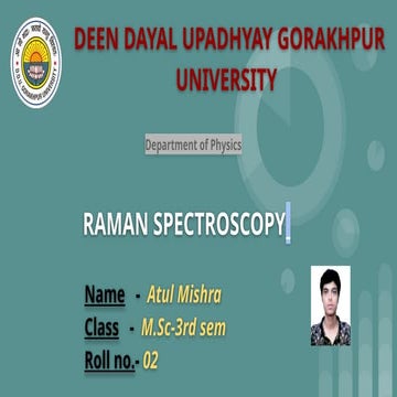 Raman Spectroscopy and its applications.pptx