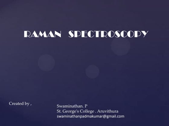 Raman spectroscopy | PPT