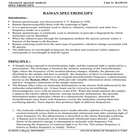 advanced spectral analysis - RAMAN SPECTROSCOPY (1).docx