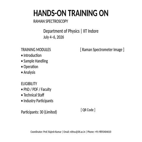 Raman_Training_Poster_Sample.pptx relate raman effect | PPTX