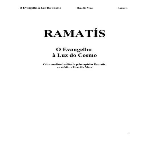 Ramatis o evangelho à luz do cosmo | DOC