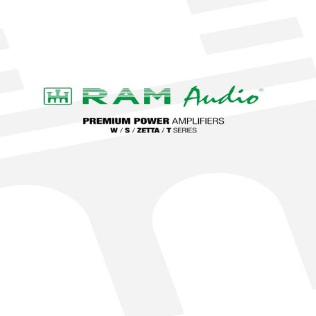 RAM Audio Catalogue - Premium Audio Power Amplifiers | PDF