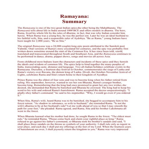 Ramayana | DOCX