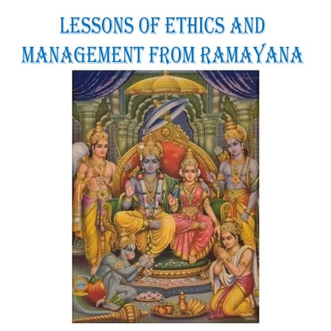 Ramayana ethics&management lessons | PPT