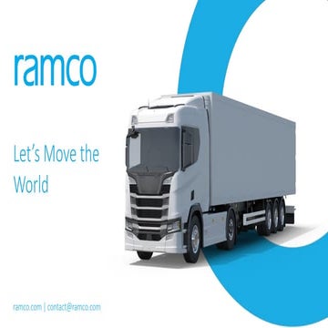 Ramco Logistics Platform Overview Presentation | PPT