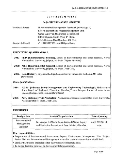RAMESH -CV-1 (1) (1) | DOC | Commodities | Economy