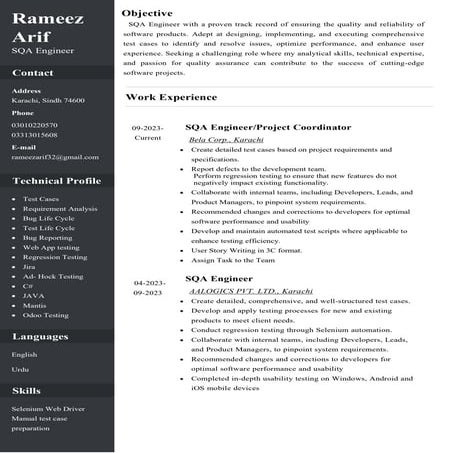 Rameez Arif SQA Engineer Resume for -1.pdf