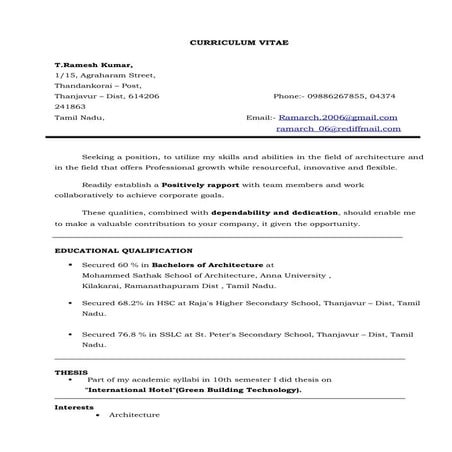 Ramesh New Resume | DOC