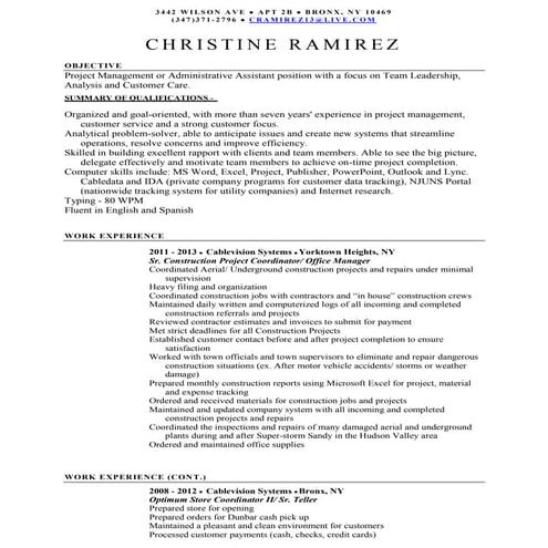 Dedra Lance resume | DOC