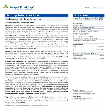 Ramky Infra IPO | PDF