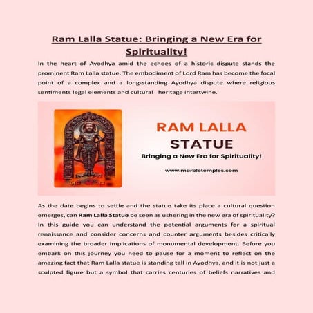 Ram Lalla Statue Bringing a New Era for Spirituality!.pdf