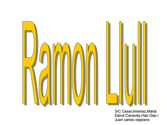 Ramon Llull | PPT