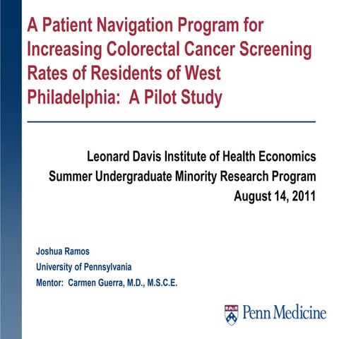 A Patient Navigation Program for Increasing Colorectal Cancer Screening ...