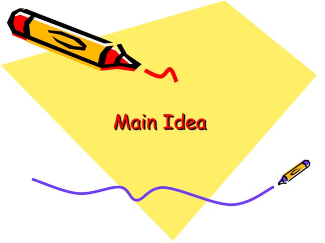 Main idea ppt | PPT