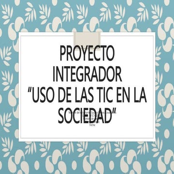 Proyecto Integrador | PPTX