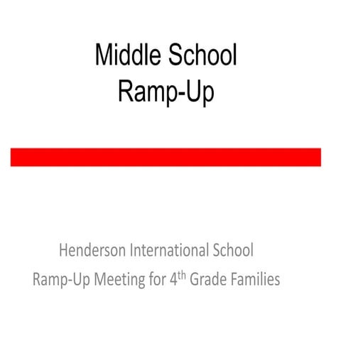 Ramp up for 4th grade families | PPT