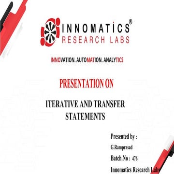 ITERATIVE AND TRANSFER STATEMENTS in Python - Explained with Examples | PDF