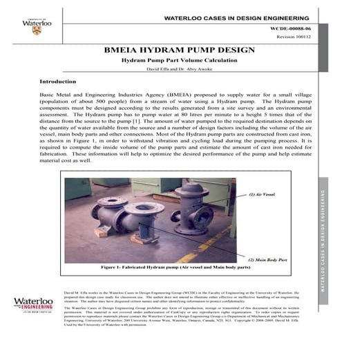 Bmeia Hydram Pump Design | PDF