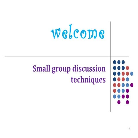 small group discussion tehniques | PPT
