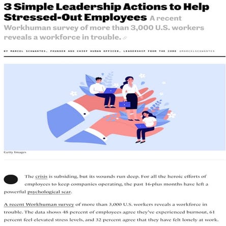3 simple leadership action to help stressed-out employees | PDF